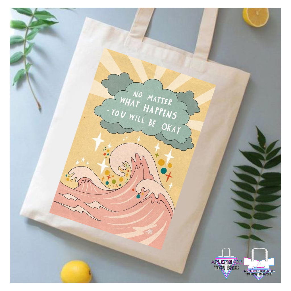 HIGH QUALITY KATSA CANVAS TOTE BAG POSITIVE THOUGHTS DESIGN PART 2 ...