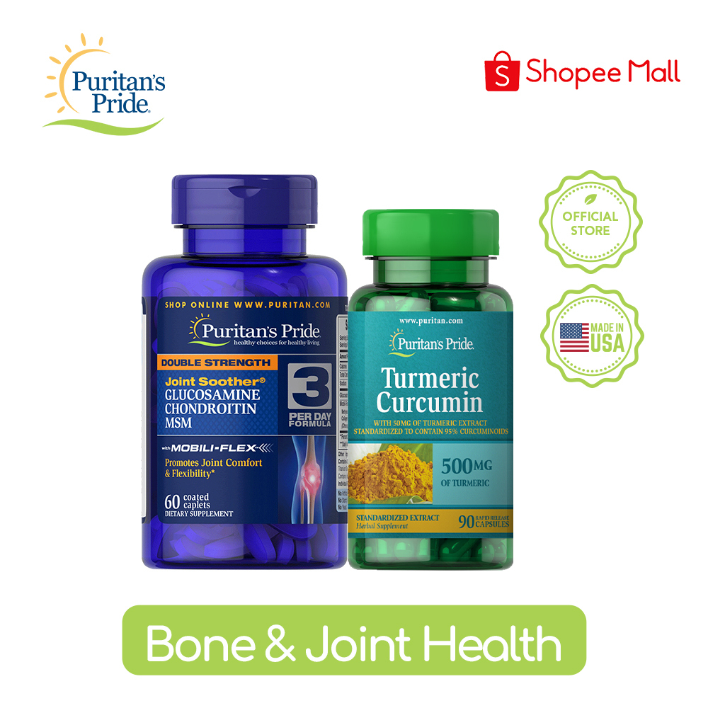 Joint Care Bundle Glucosamine + Turmeric Curcumin Puritan's Pride ...