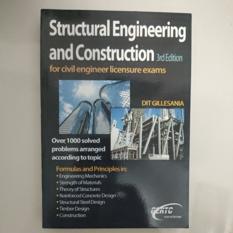 Structural Engineering and Construction 3rd Edition By: DIT GILLESANIA | Shopee Philippines