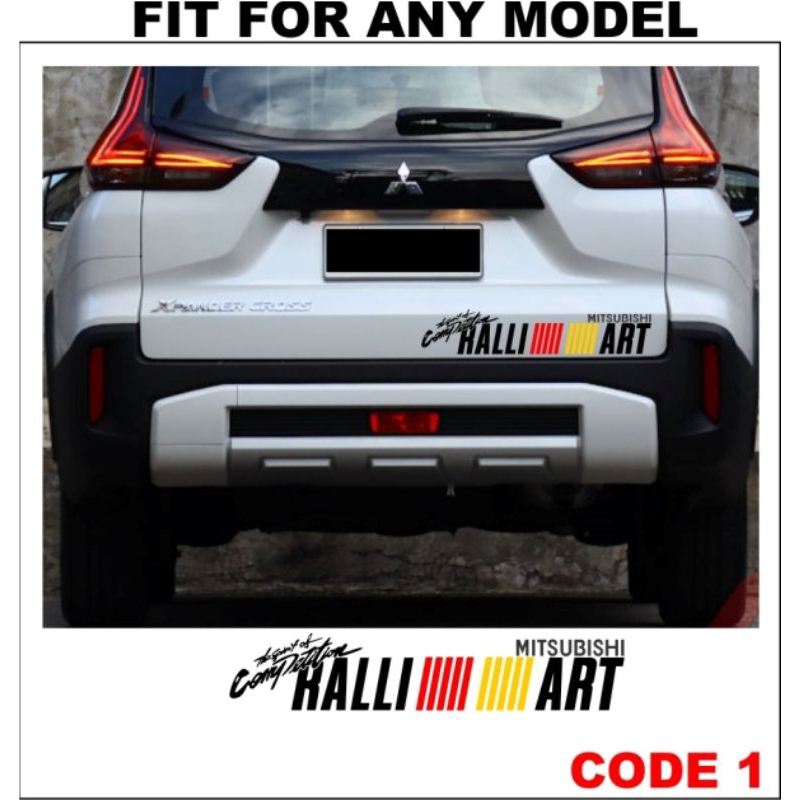 Mitsubishi Xpander Ralliart Sticker Design for Rear Door 1pc Only ...