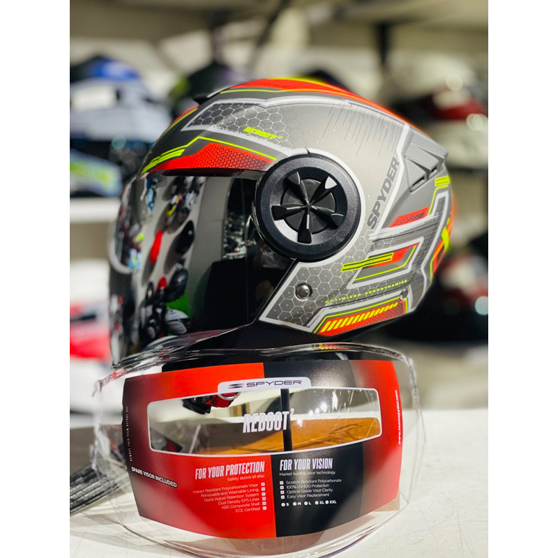 SPYDER REBOOT ATLAS S6 Half-Face Helmet with Free Clear Visor | Shopee ...