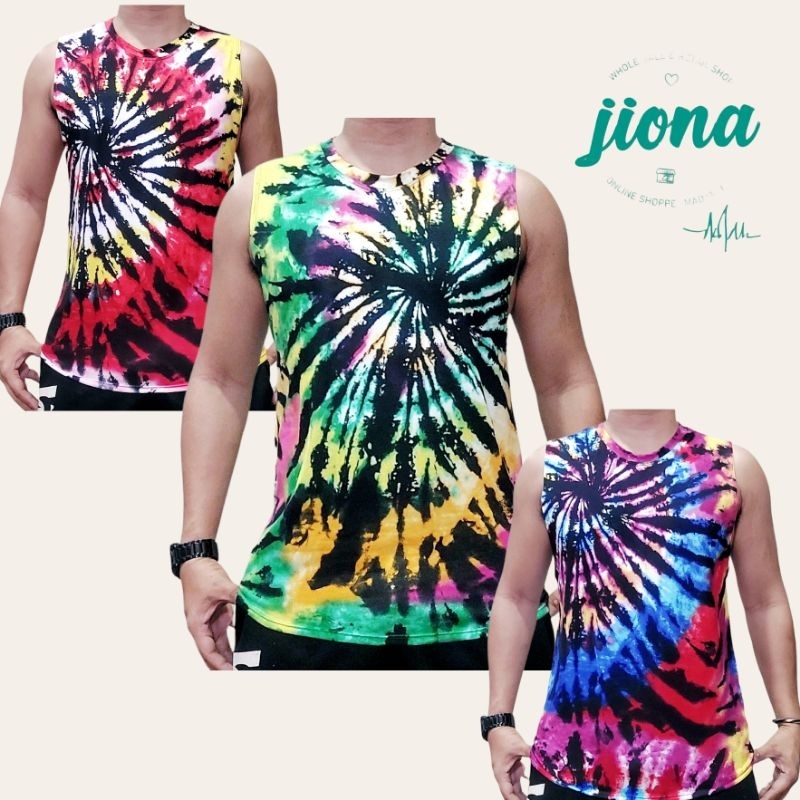 Plus Size Tie Dye Muscle Tee by JIONA RTW, Tanks Big Size | Shopee ...