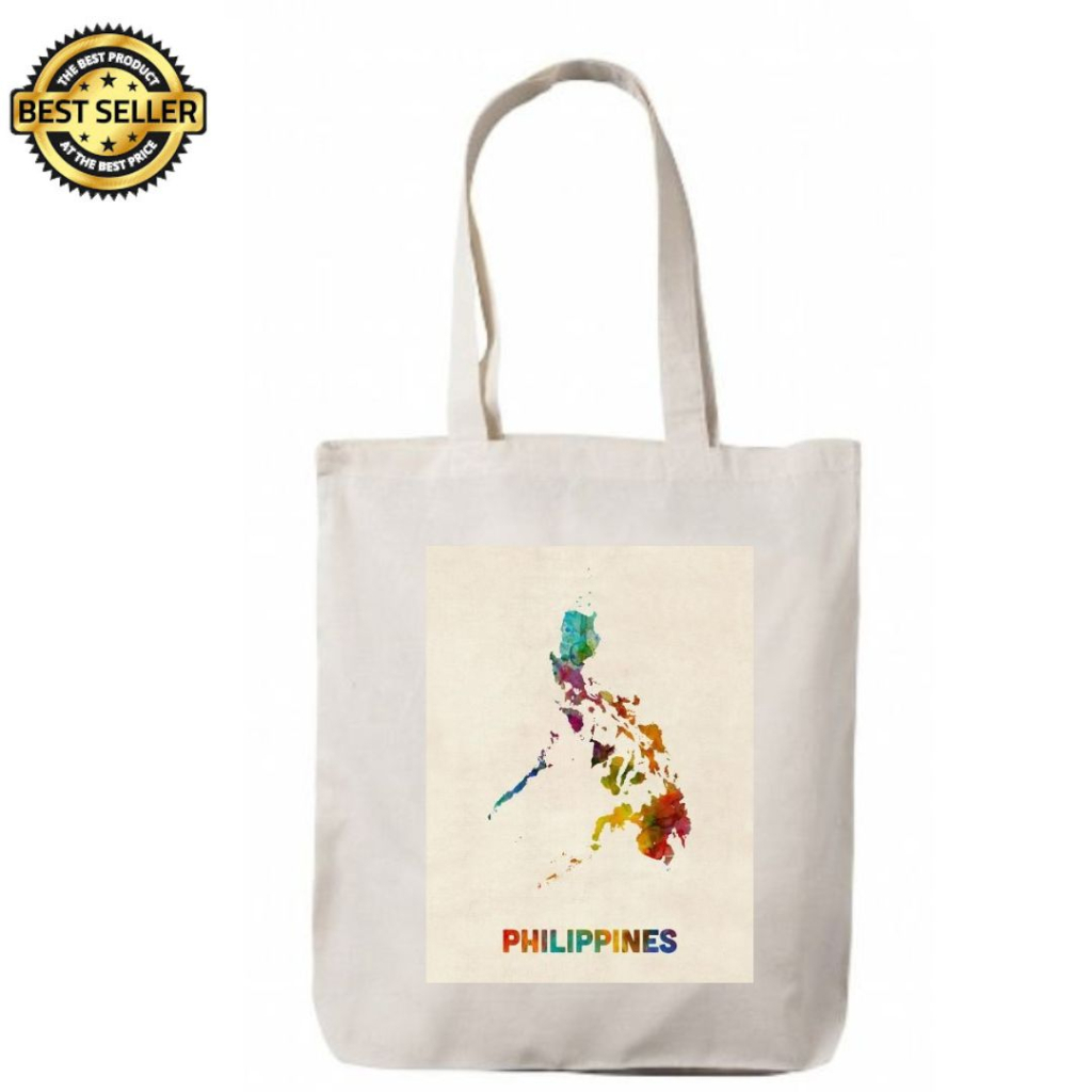 Philippine Pinoy Ako Tote Bag Katsa Canvas High Quality Flag Map Love ...