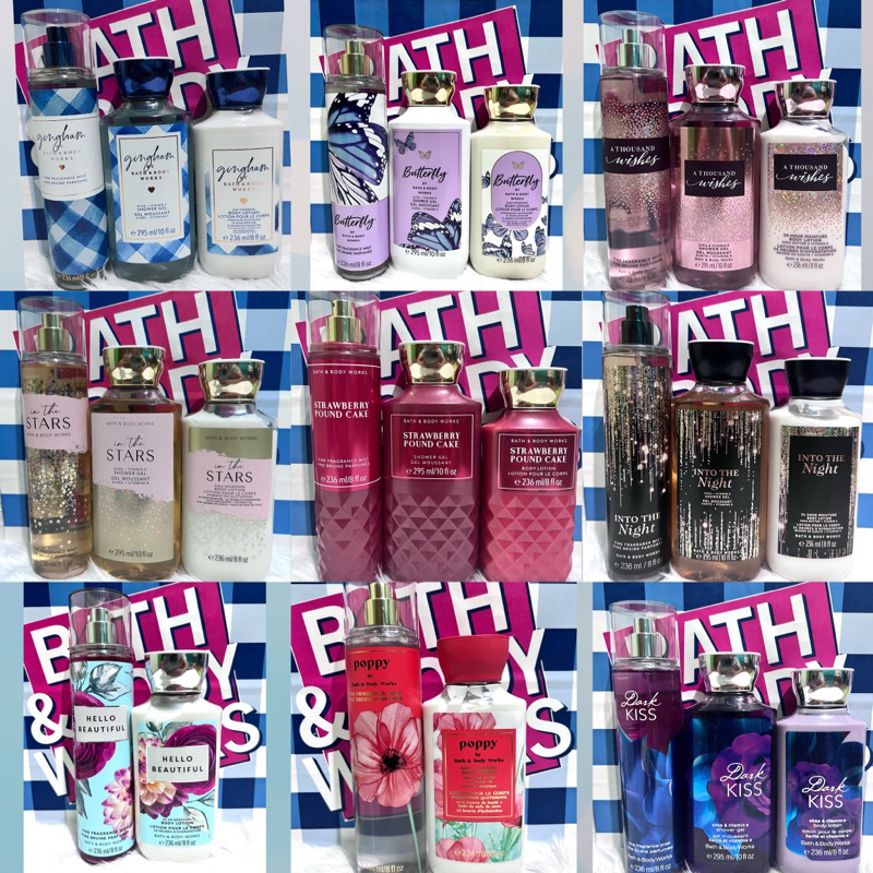 BATH & BODY WORKS BUNDLE SET MIST & LOTION/ MIST,LOTION & BODY WASH | Shopee Philippines