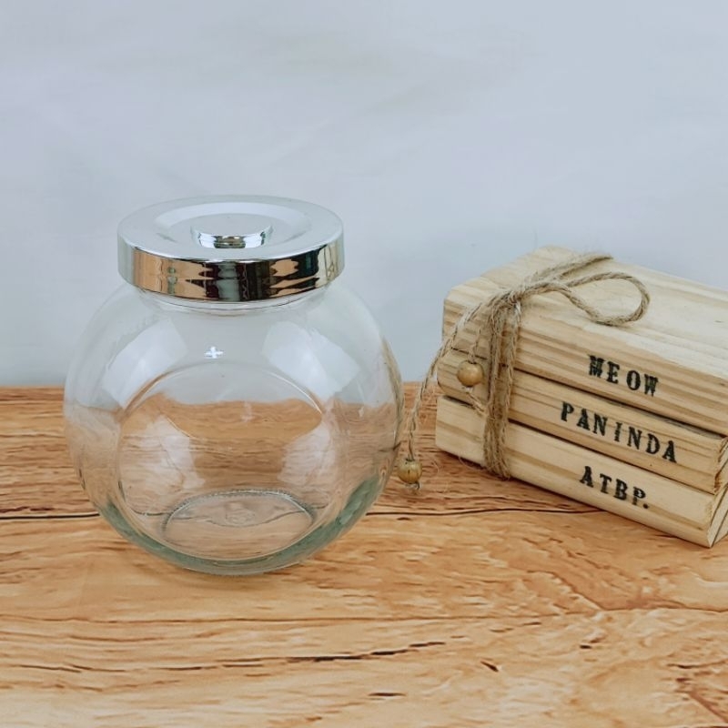 2.8 Liters Slanted Tilted Cookie Glass Jar Food Storage Coffee, Sugar ...
