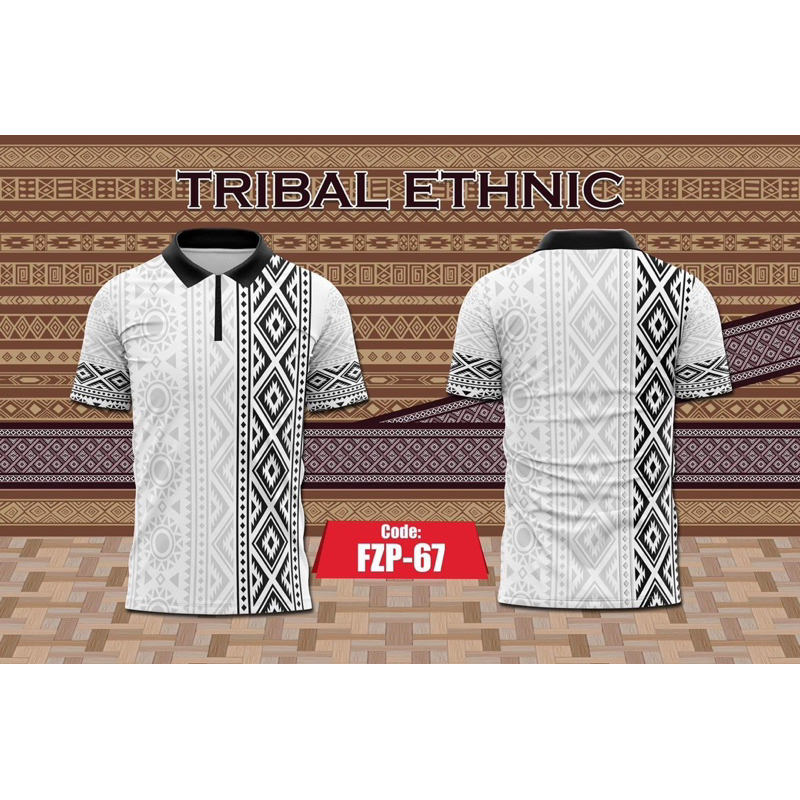 MODERN ETHNIC DESIGN FULL SUBLIMATION ZIPPER POLO PART 10 | Shopee ...