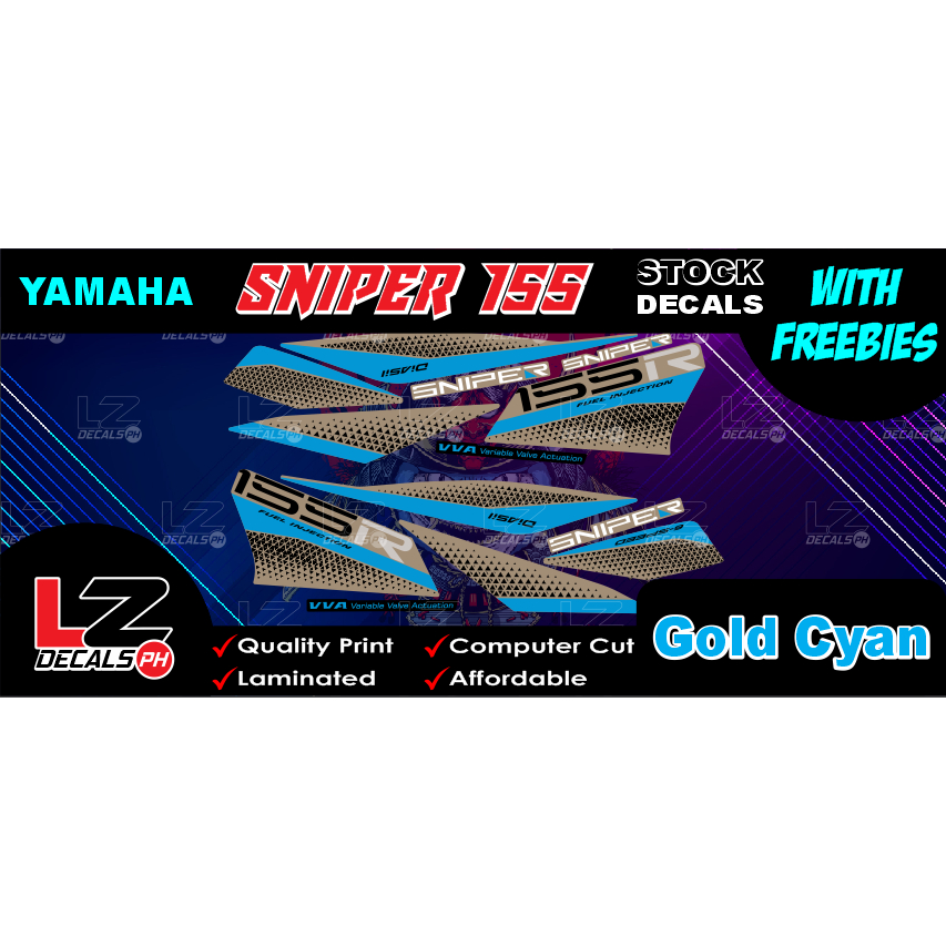 Yamaha Sniper 155 Stock Decals / Stickers with freebies | Shopee ...