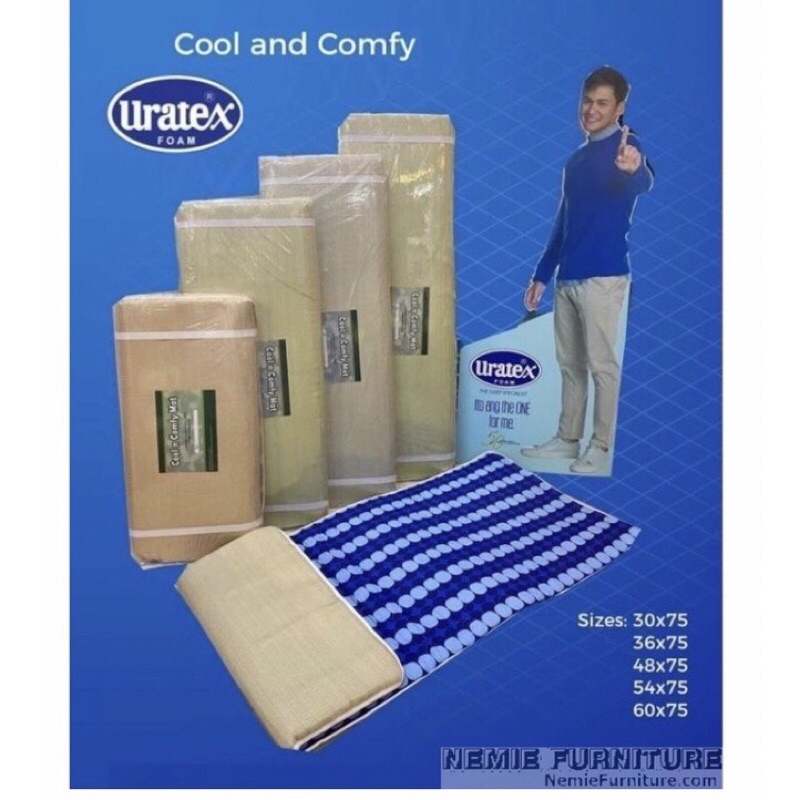 36” Uratex Cool and Comfy Mat with Banig (Color varies) Portable Foam ...