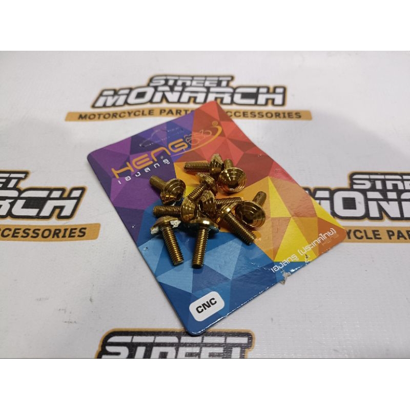 HENG ABS SENSOR BOLT 5X15 (PER PC BENTA) GOLD FOR AEROX/NMAX | Shopee ...