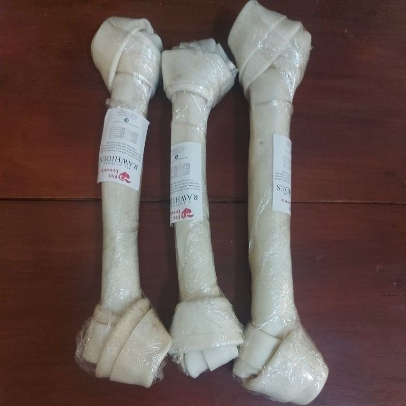 Rawhide Knotted Bone for Large Dog Milk and Natural 11-12" | Shopee ...
