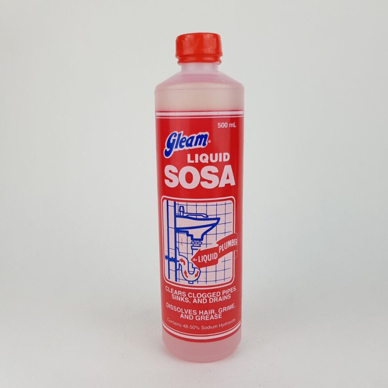 500 ML LIQUID SOSA GLEAM The Liquid Plumber Sink Drain Clogged Remover ...