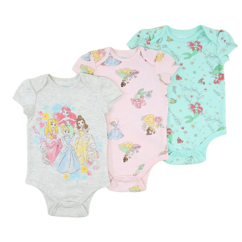 Premium Disney Baby Princess Onesies Cinderella Ariel Bodysuit | Shopee ...