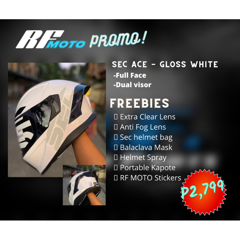 SEC ACE helmet Promo! More Freebies | Shopee Philippines