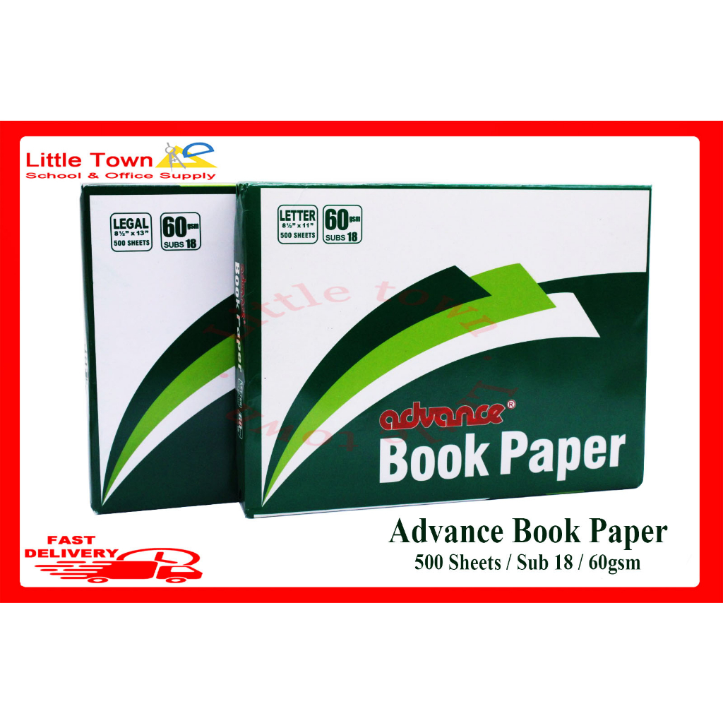 1 ream Advance book paper 500 Sheets / Sub 18 / 60gsm | Shopee Philippines