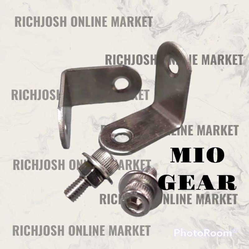 2pcs YAMAHA MIO GEAR STAINLESS MINI DRIVING LIGHT BRACKET / MDL BRACKET ...