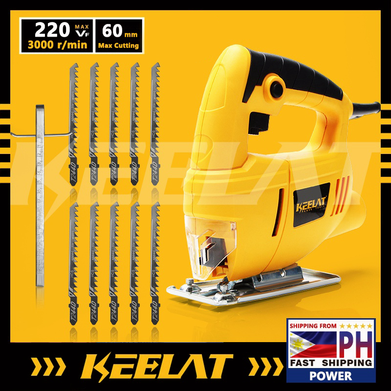 KEELAT 1300W Power Tools Handheld Jig Saw With 5Pcs Saw Blade Electric ...
