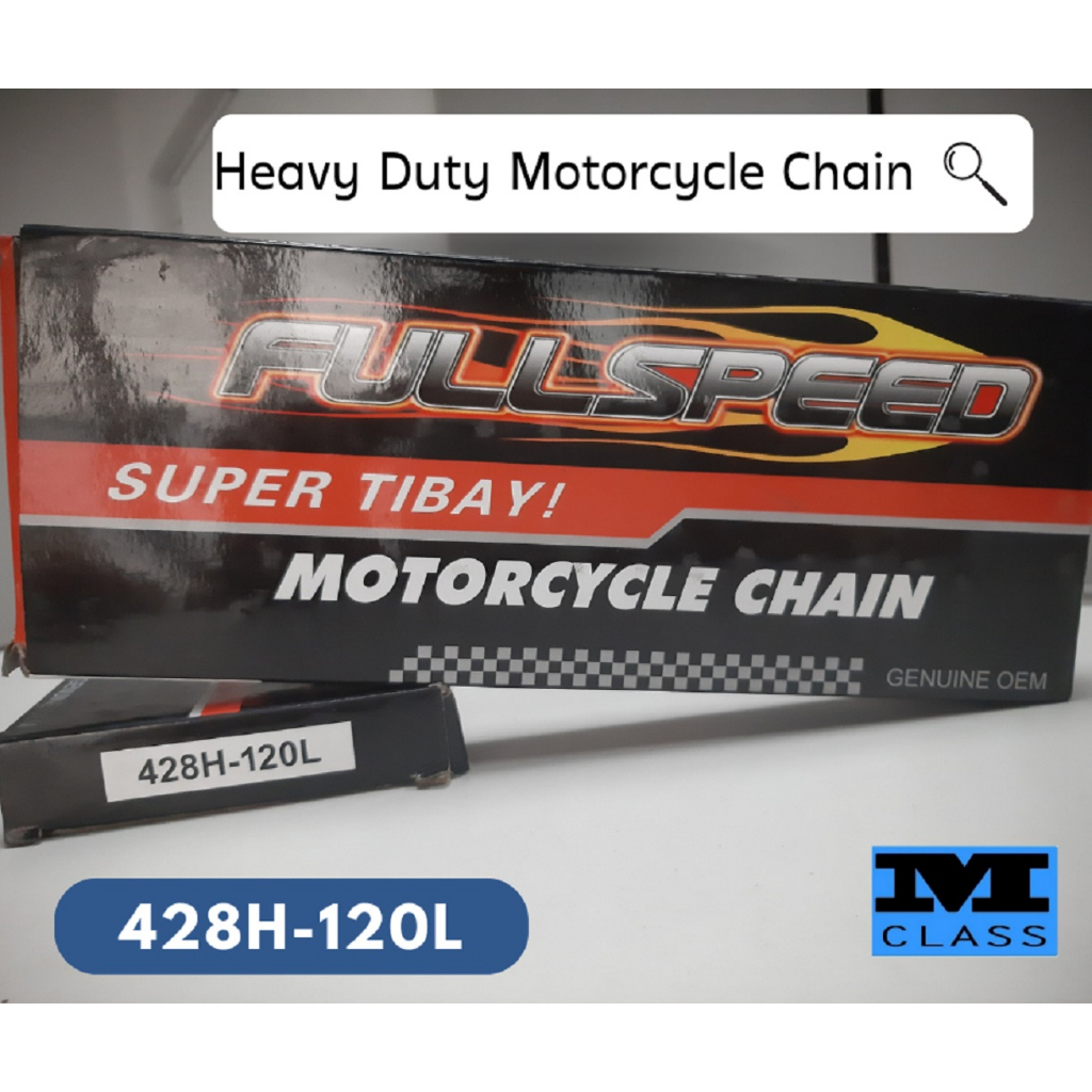 MURA AT SUPER TIBAY HEAVY DUTY FULLSPEED MOTORCYCLE CHAIN 428Hx110L ...