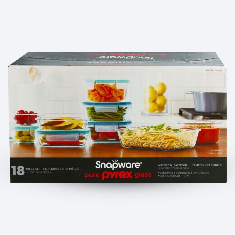 Snapware Pyrex Glass Container 18 piece set SALE!!! 50% Off (SRP3,000 ...
