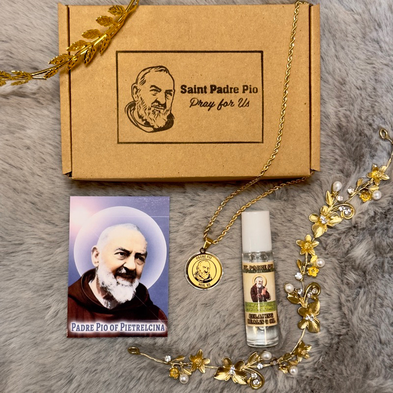 Blessed Saint Padre Pio Necklace Healing Medallion (Original PVD 18k ...