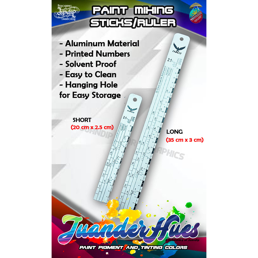 Paint Mixing Tool Aluminum Ruler Mixing Stick Paint Stirrer | Shopee ...
