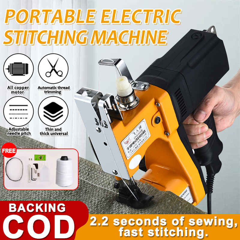 [Hot sale + spot] sack sealer bag closer sewing machine portable sack ...