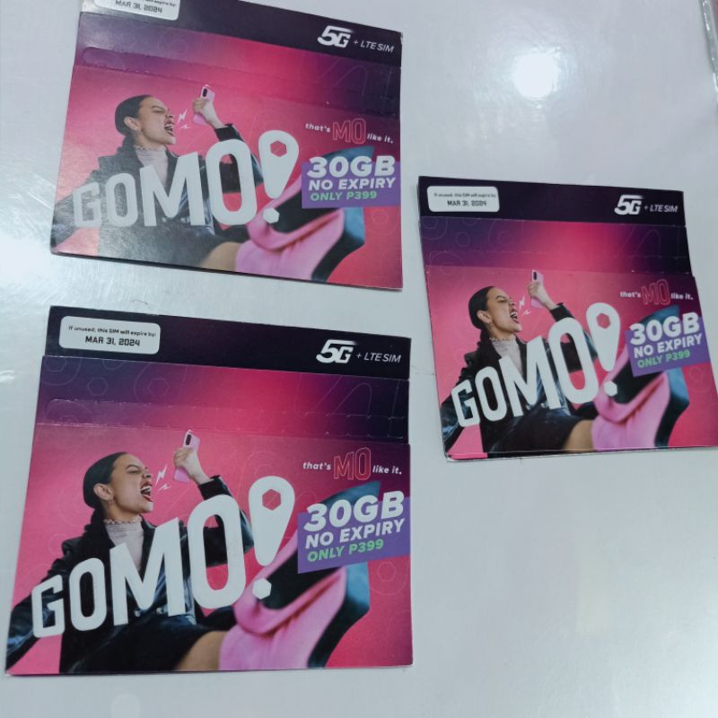 Gomo sim original 30GB (5G+LTE sim) no expiry | Shopee Philippines