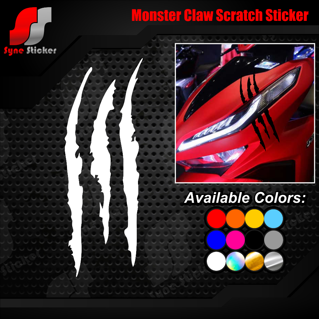 Claw Scratch Motorcycle Sticker Decals | Shopee Philippines