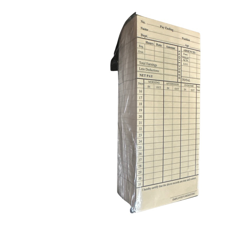 Daily Time Record DTR-Yellow (100 sheets) | Shopee Philippines