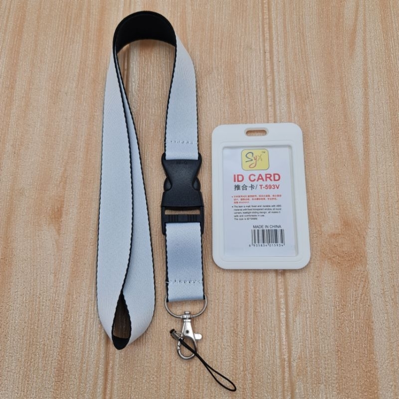 Plain strap with id case set / id lace / lanyard / id holder | Shopee ...