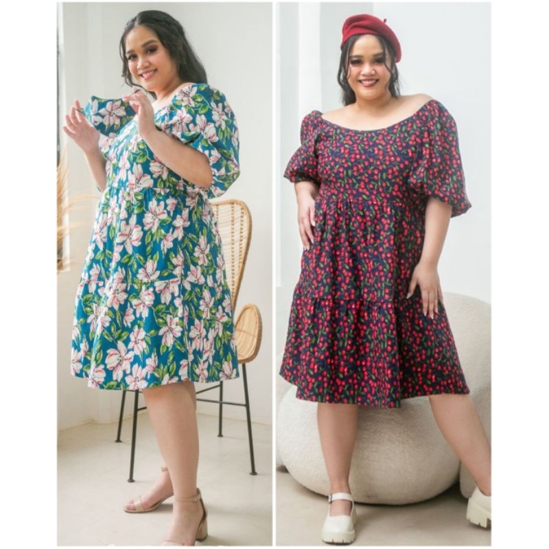 Love Curves Ph Plus Size Tiered Dress with Matching Mask | Shopee ...
