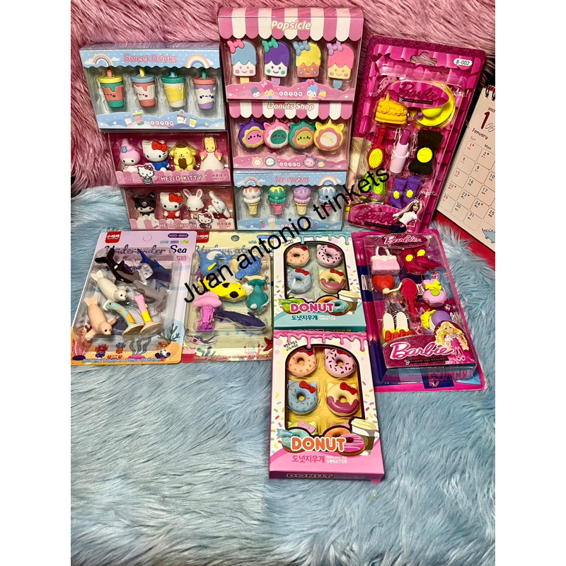 Sanrio sweets donut barbie sea creature Eraser Set | Shopee Philippines