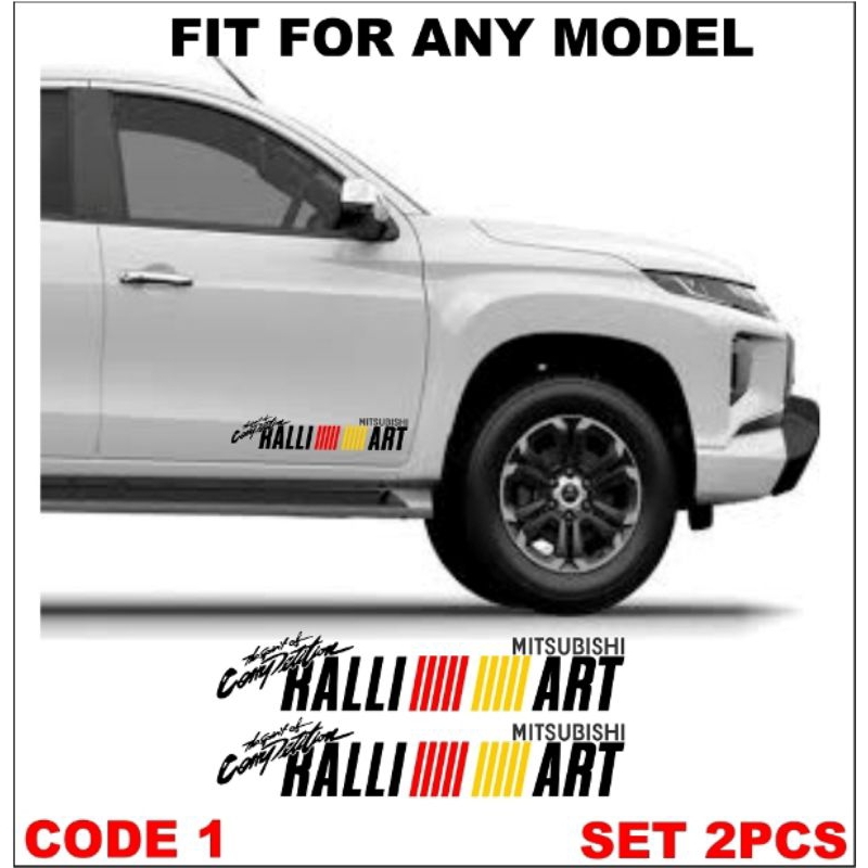 Mitsubishi Strada Ralliart Sticker Design for Side Body | Shopee ...