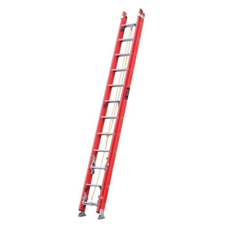 SPENCER USA FIBERGLASS INDUSTRIAL EXTENSION LADDER WITH DOUBLE LOCK 24 ...