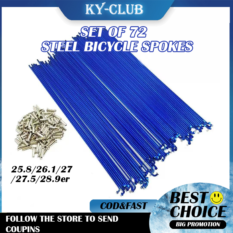KY Set of 72 Steel Bicycle Spokes for Bicycle/Bike Spokes bike 25.8er ...