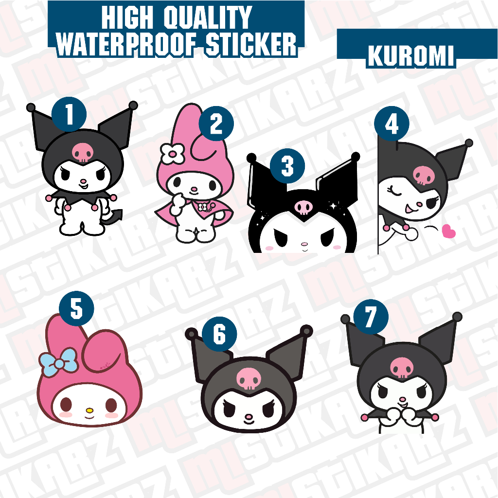 Kuromi Vinyl Waterproof Sticker | Shopee Philippines