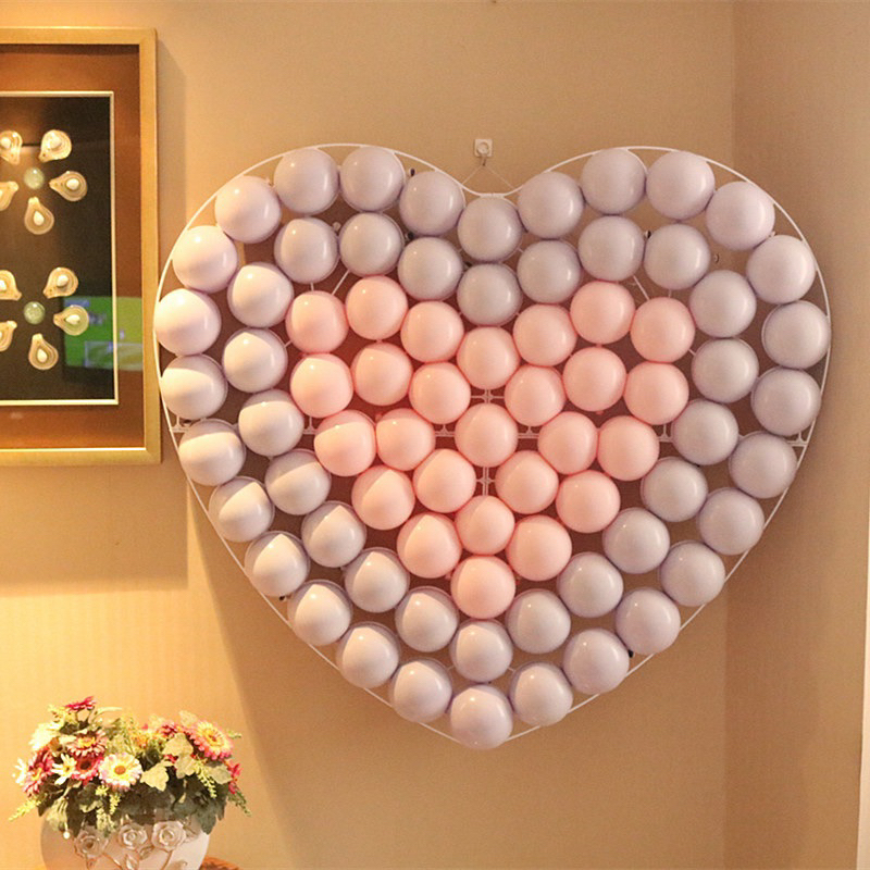 Heart Shape Mesh Model Grids balloons Wedding Car Decor birthday party ...