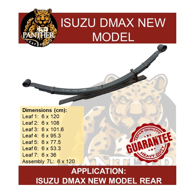 Molye / Leaf Spring Assembly for Isuzu D-Max Rear (MATIBAY) | Shopee ...