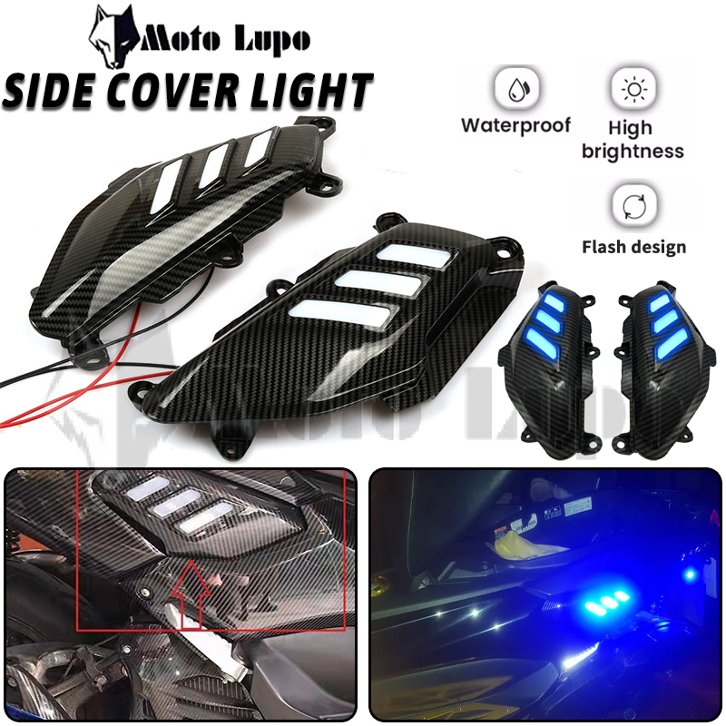 NMAX V1 Side Body Cover Airvent Cover 1Pair With Lights Long Stay ...