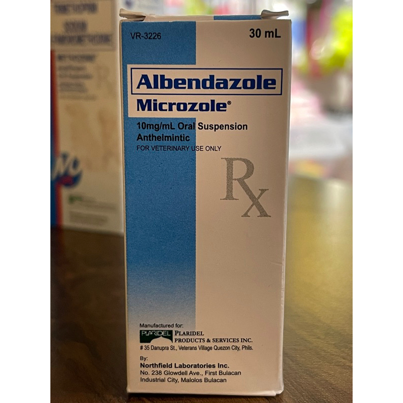 ORIGINAL! ALBENDAZOLE MICROZOLE 30ml | Shopee Philippines