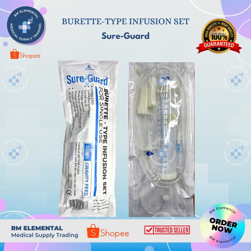 BURETTE / SOLUSET infusion set INDOPLAS / SURE-GUARD 150 ML | Shopee ...