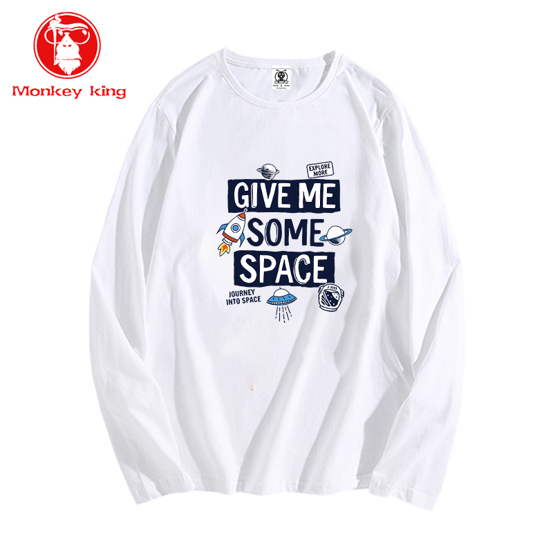 MONKEY KING COD Long sleeve plus size tshirt for men on sale print ...