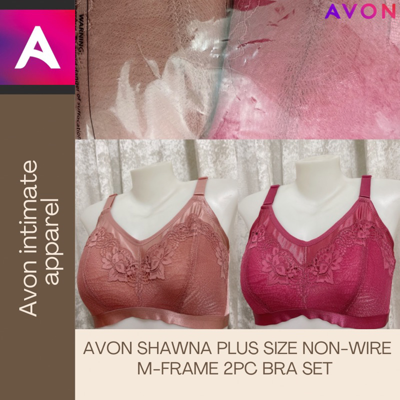 Avon Shawna plus size non-wire M-frame 2pc bra set | Shopee Philippines