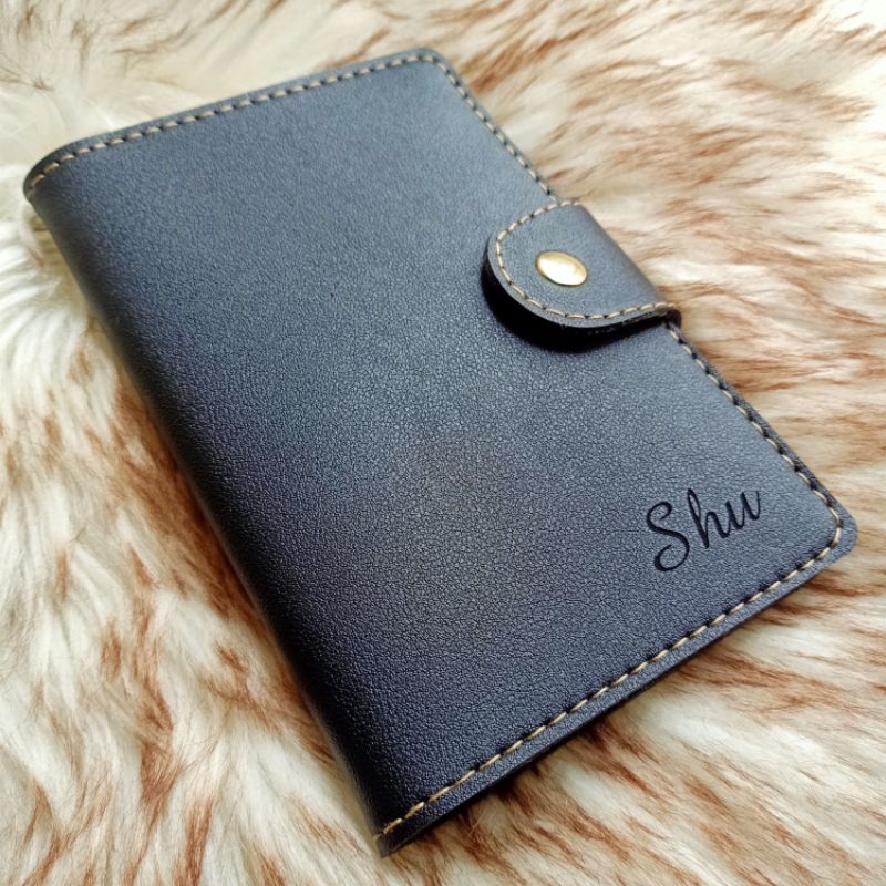 PITCH BLACK Marikina Made Synthetic Leather Senior Citizen's Booklet ...