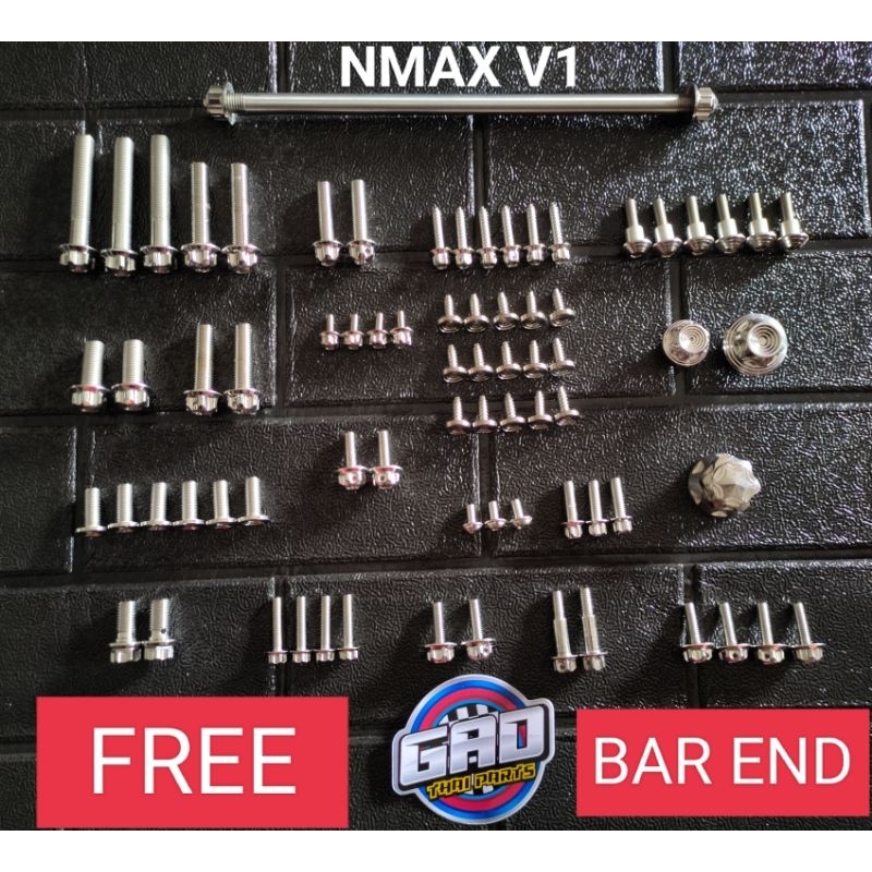 NMAX V1/NMAX V2 BOLTS SET with FREE BAR END | Shopee Philippines