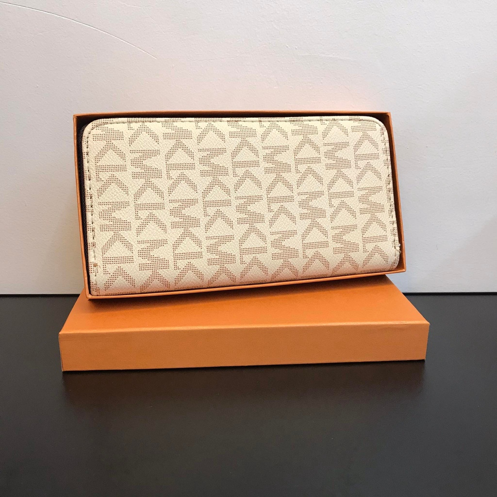 【DanLu】Leather Zipper Wallet Long Wallet with Box for Woman | Shopee ...