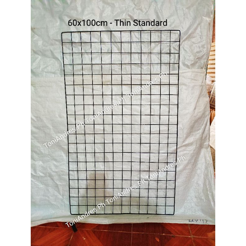 (60x100cm-Thin) Wall Mount Screen Wire Mesh Grid Panel Wall Decoratiom ...