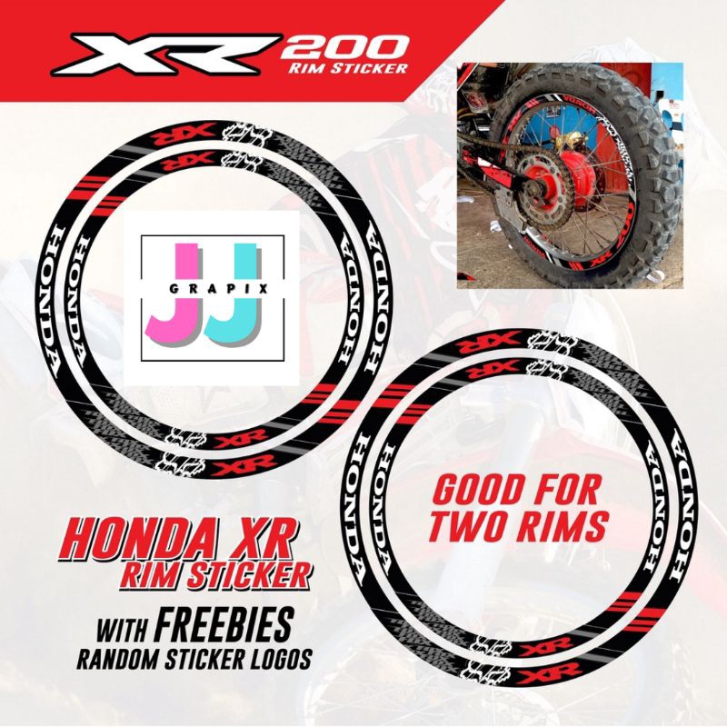 Honda XR 200 Mags Decals Sticker (Front & Rear Tire Set) - Freebies ...