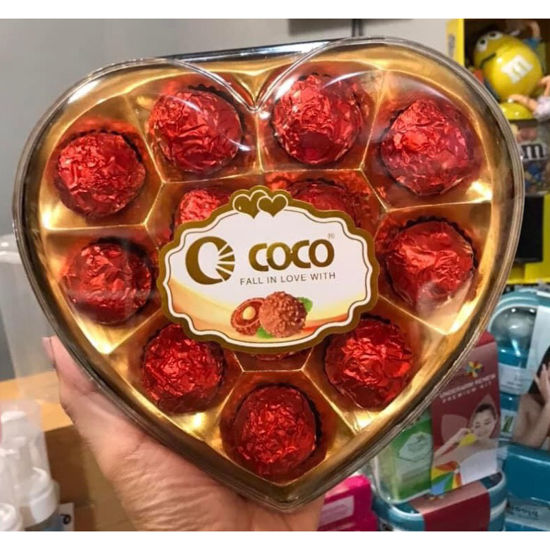 COCO Manisa Chocolate Heart T12/ T18 PCS / T24 PCS /T20 square | Shopee Philippines