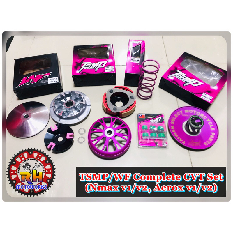 TSMP/WF Complete CVT Set for Nmax v1/v2, Aerox v1/v2 (with HALF SHEAVE ...