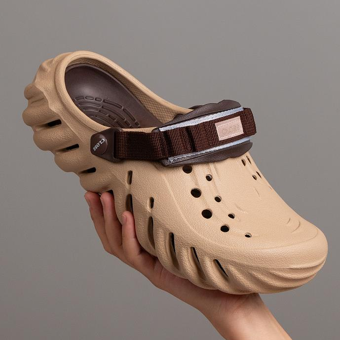 New arrival Crocs men's hole shoes casual sandals thick-soled non-slip ...